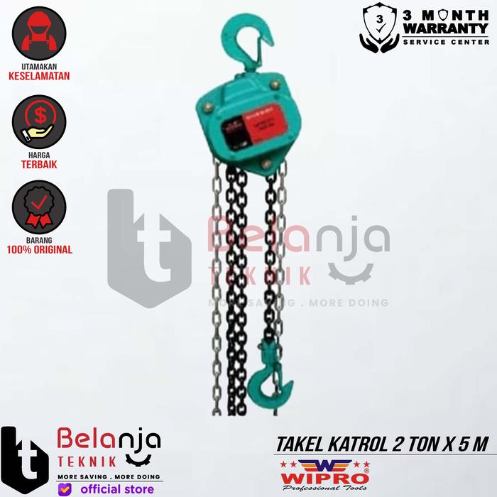 Promo Wipro Takel Katrol 2 Ton x 5 Meter Lever Block Chain Hoist Heavy ...
