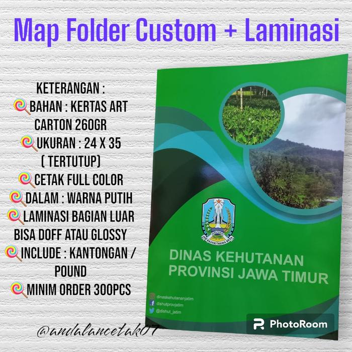 Jual Map Folder Costom full color + laminasi - 400 Lembar - Kota ...