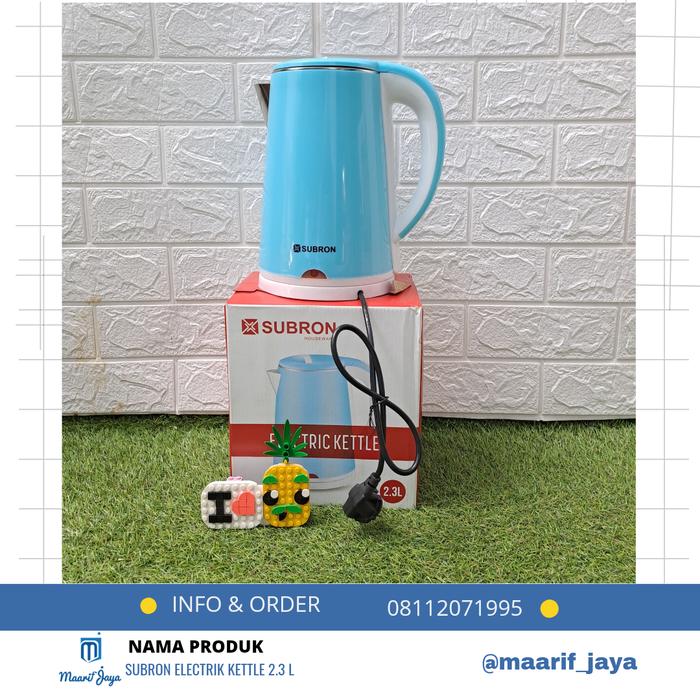 Jual Teko Listrik Subron Kettle 2.3 Liter/teko Pemanas Air/poci Listrik ...
