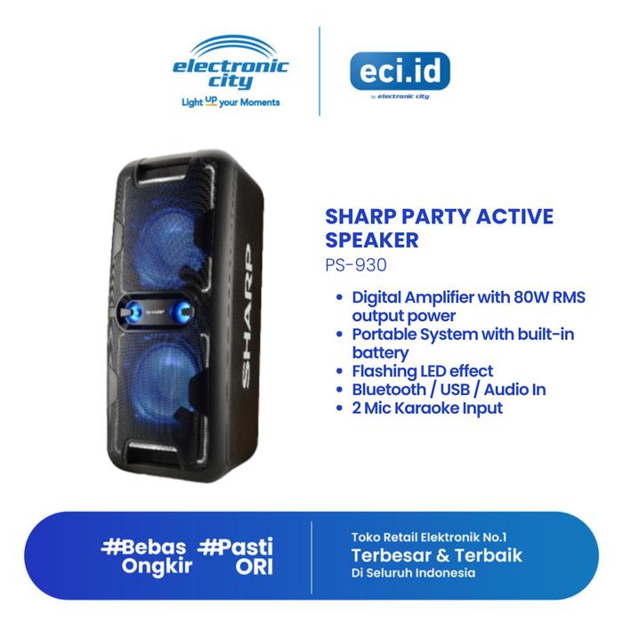 Promo Sharp Party Active Speaker - PS-930 Cicil 0% 3x - Jakarta Selatan ...