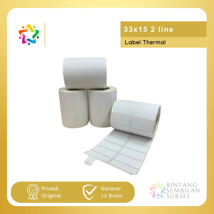 Jual Barcode Label 33 X 15 mm Kertas Sticker Label Thermal 33x15 mm 2 ...