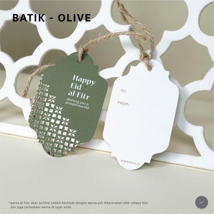 Jual Hang Tag Gantungan Hias Lebaran Motif Batik Kartu Ucapan EID ...