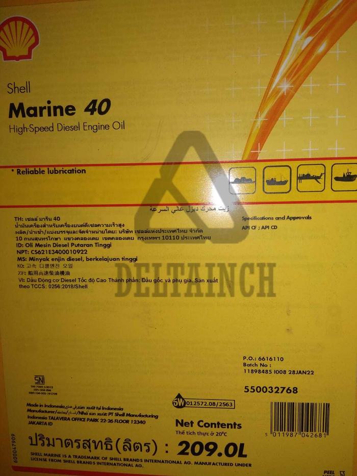 Jual Oli Shell Marine 40 - Oli Mesin Kapal Drum 209Lt - Kab. Tangerang - Deltainch Shell | Tokopedia