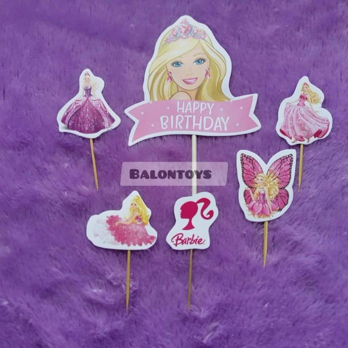 Jual Topper Karakter Barbie / Barbie Topper Cake Ulang Tahun / Topper ...