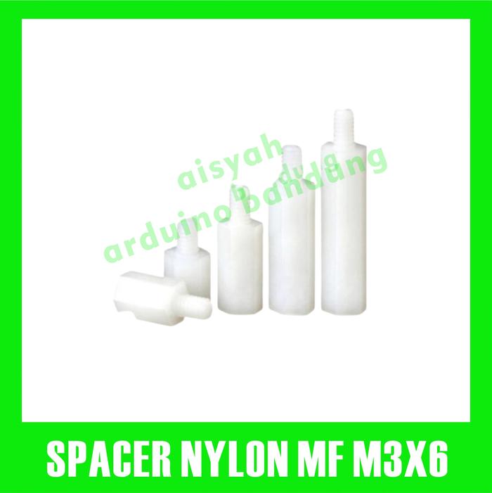 Promo Putih Nylon M3x6+6 mm Pilar Spacer PCB M3 Standoff M3 6 + 6 mm ...