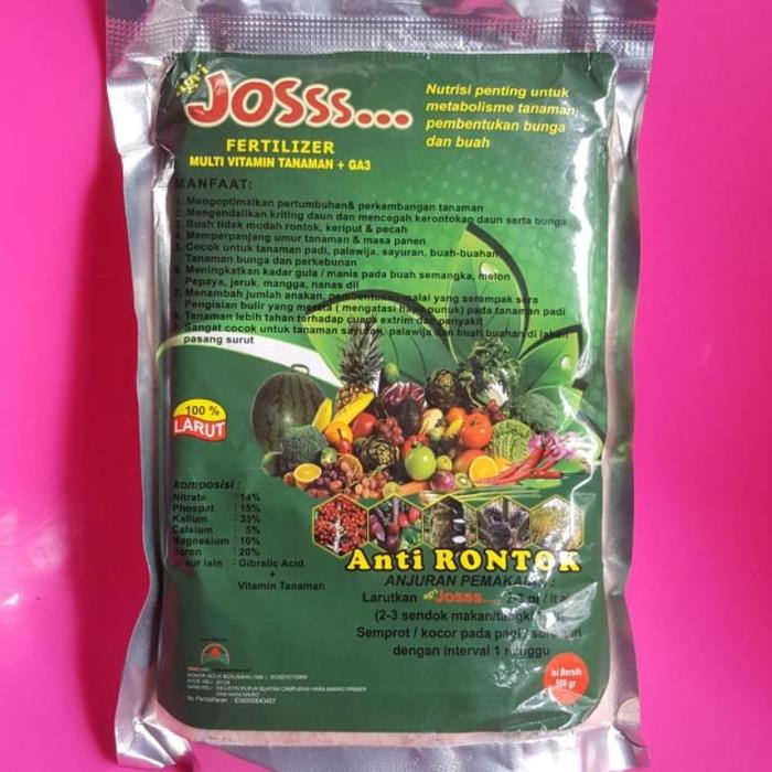 Jual Pupuk Josss 500GR Anti Rontok Multivitamin Tanaman + GA3 - Jakarta ...