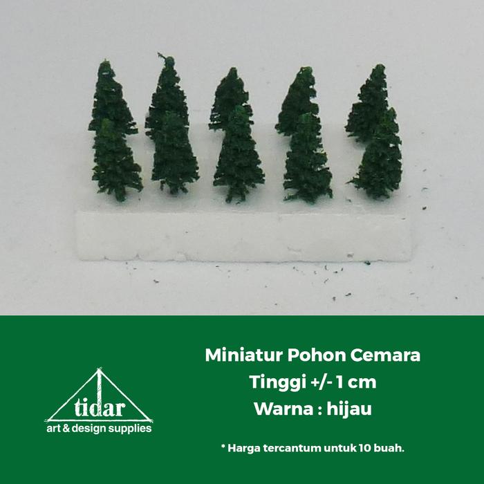 Jual Miniatur Pohon Cemara / Maket Pohon Pinus MH Tinggi 1 cm - Hijau ...