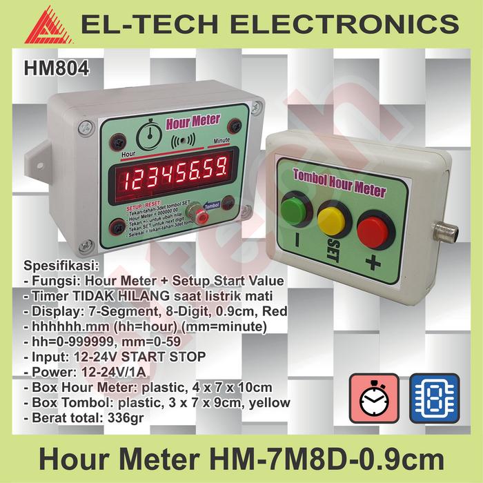 Jual Display LED Digital Timer Count Down Up Second Minute Hour Meter ...