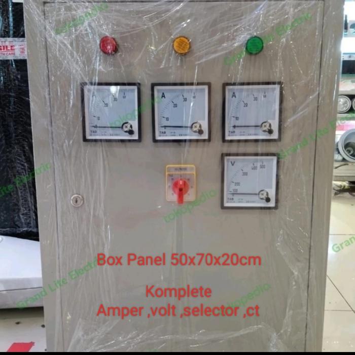 Jual Box Panel 50x70x20 complete Amper,volt,selector,Ct,indicator lamp ...