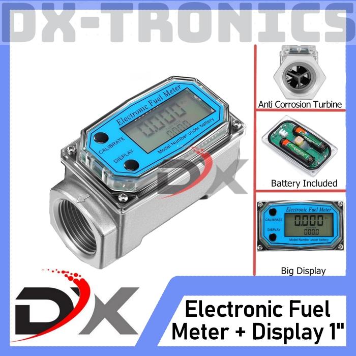 Jual Electronic Fuel Meter Display Digital Flow Meter Solar Lcd 1 inch ...