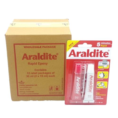 Jual Lem Araldite Merah/Lem Besi Epoxy Rapid 5 Minutes Hardener ...