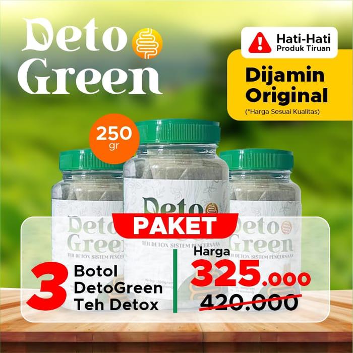 Promo DetoGreen Paket 3 Botol Teh Detox SIstem Pencernaan untuk Usus ...