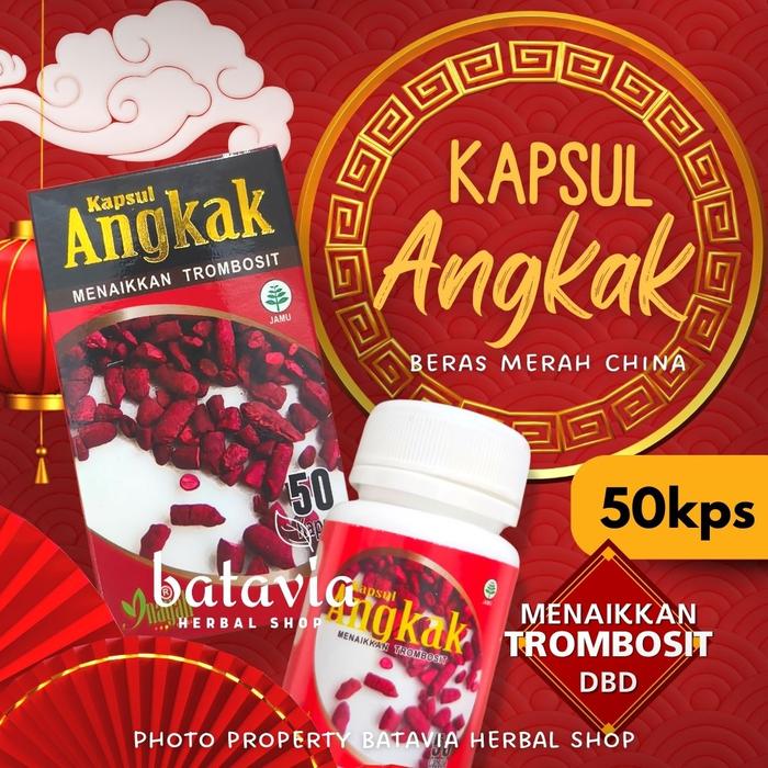 Jual Kapsul Angkak Ekstrak Beras Merah Red Yeast Rice Angkak Trombosit ...