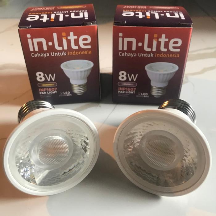 Jual LAMPU LED SPOTLIGHT INLITE 8 WATT 8W PAR COB FITTING E27 INP1607 ...