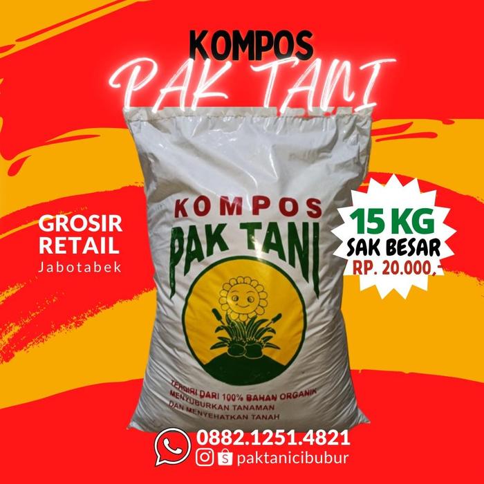 Jual Kompos Pupuk Organik Sak Besar 15 KG PAK TANI - Jakarta Barat - SumberBerkah Tani | Tokopedia