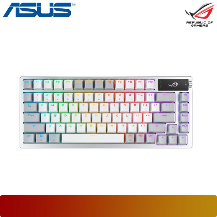 Promo ASUS ROG Azoth 75 Moonlight White Wireless DIY Custom Gaming ...