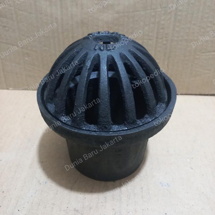 Jual roof drain cast irion 4 inchi C Antasan +saringan talang air besi ...