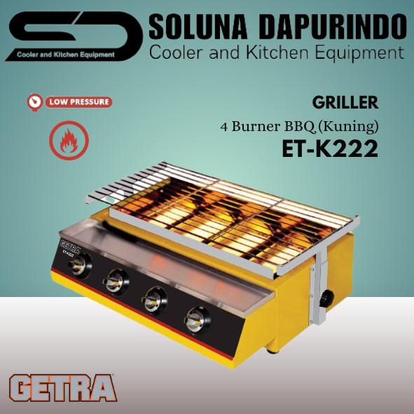 Jual GETRA Griller 4 Burner BBQ ET-K222/Panggangan ETK222 - Kota ...