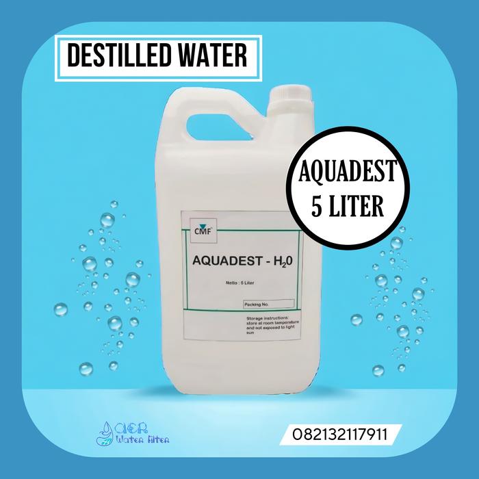 Jual Aquadest Distilled Water 5 Liter Air Suling / Aquades Akuades 5 L ...