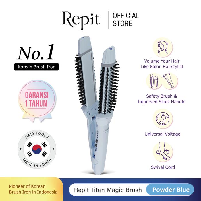 Promo Repit Titan Magic Brush 2in1 30MM / Catokan Sisir Rambut Powder ...
