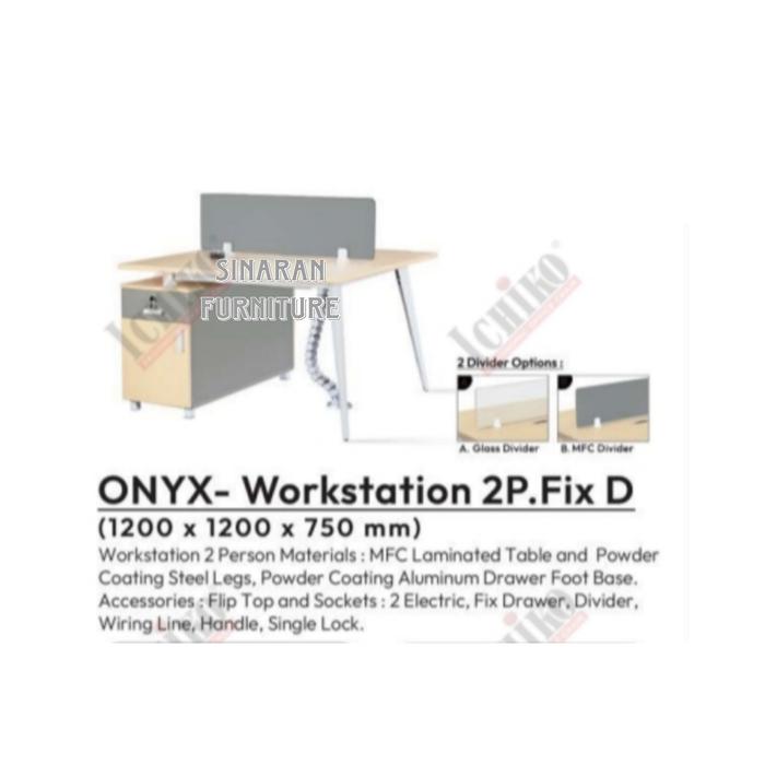 Jual MEJA KANTOR ICHIKO ONYX WORKSTATION 2P FIX-D MEJA KERJA STAFF KARYAWAN - Kota Tangerang ...