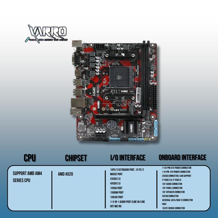 Jual Motherboard Varro-a520 Amd Series Ddr4 Motherboard A520-varro Amd ...