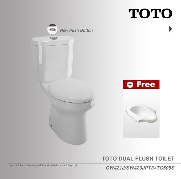 Promo TOTO Closet CW421J/SW420JPT3+TC505S | Closet Duduk - Kloset Duduk ...