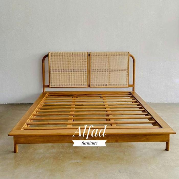 Jual dipan ranjang tempat tidur rangka tempat tidur kayu jati rotan ...