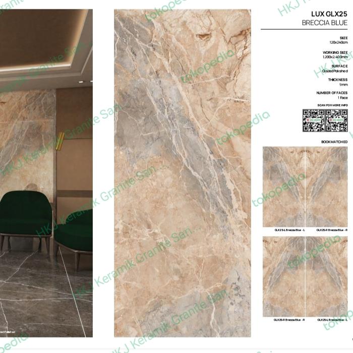 Jual GRANIT BIG SLAB BRECCIA BLUE GLX25-L GLX 25-R UKURAN 120X240 BY ...