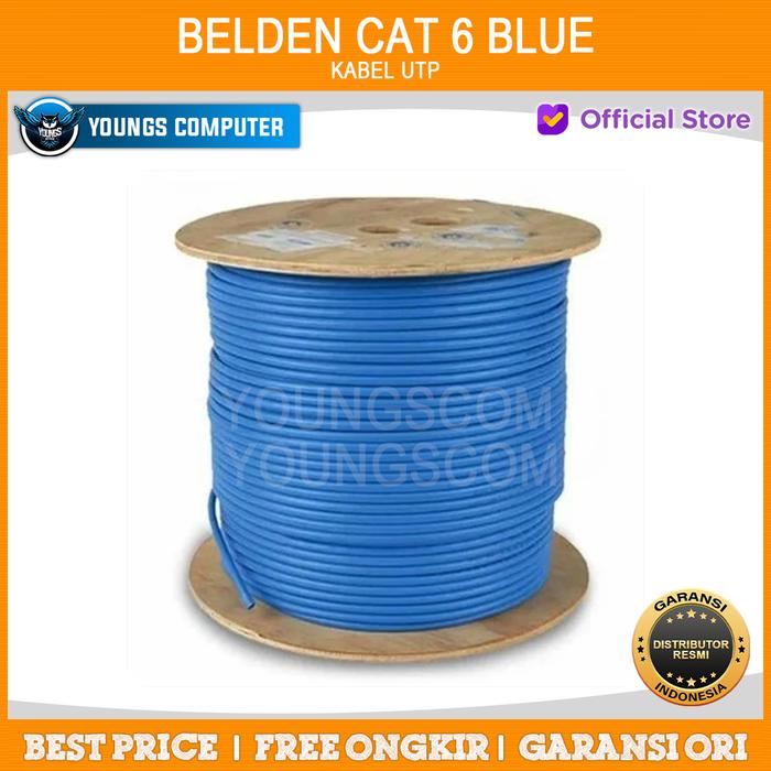 Jual Kabel Lan Utp Belden Cat 6 Blue | Cable Utp Belden Cat6 Biru Kabel ...