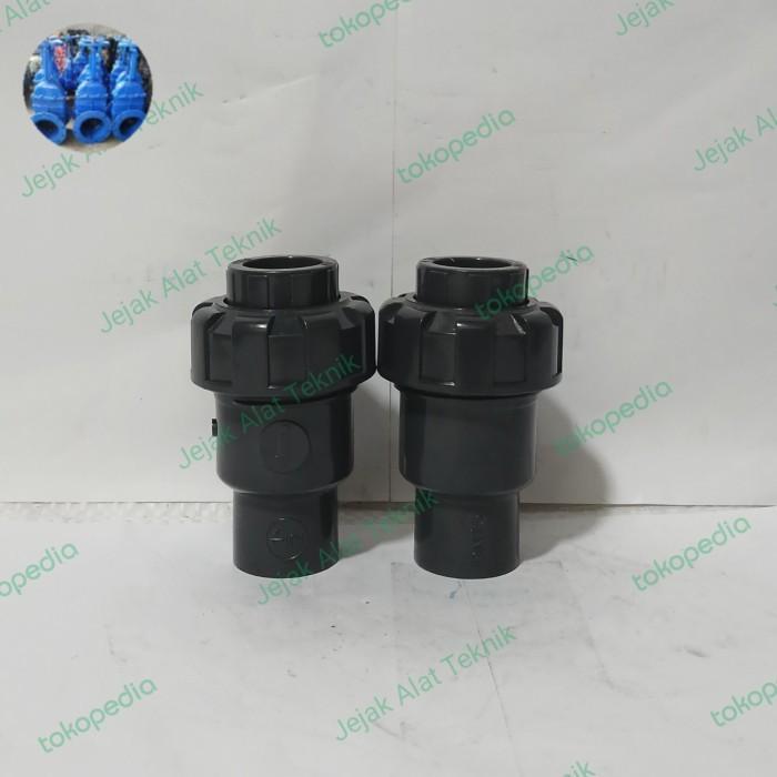 Jual PVC SINGLE UNION BALL CHECK VALVE JIS 10K SOCKET 2" INCH DN50 ...