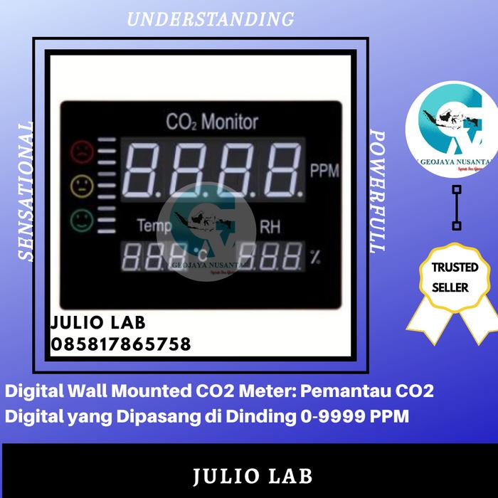 Jual Digital Wall Mounted CO2 Meter: Pemantau CO2 Digital pasang di Dinding - Kab. Bogor - Julio ...