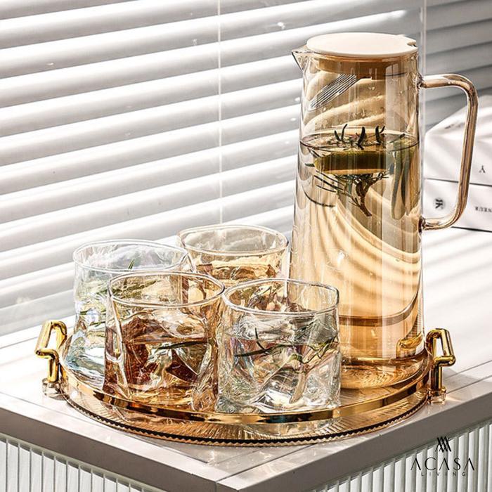 Promo JAV - Water Jug Pitcher Glass - Teko Gelas Kaca Mewah Gift Set ...