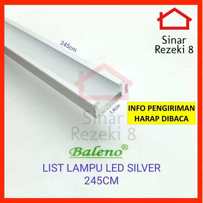 Jual List Lampu LED SILVER 245 / List Rel Rumah Lampu Acrylic Strip ...