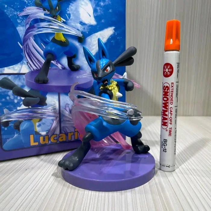 Jual Mainan static figure Pokemon lucario effect diorama Pocket monster ...