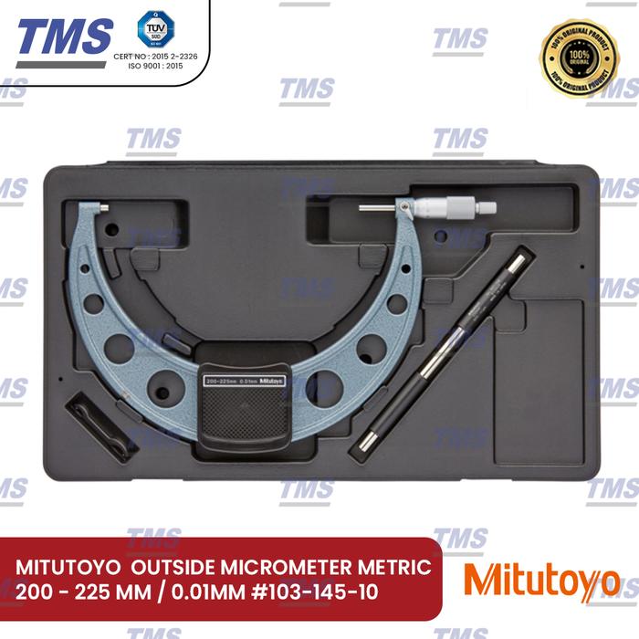 Jual Alat Ukur Diameter Out side Micrometer MITUTOYO 0.01 MM 200-225 mm #103-145-10 Original ...