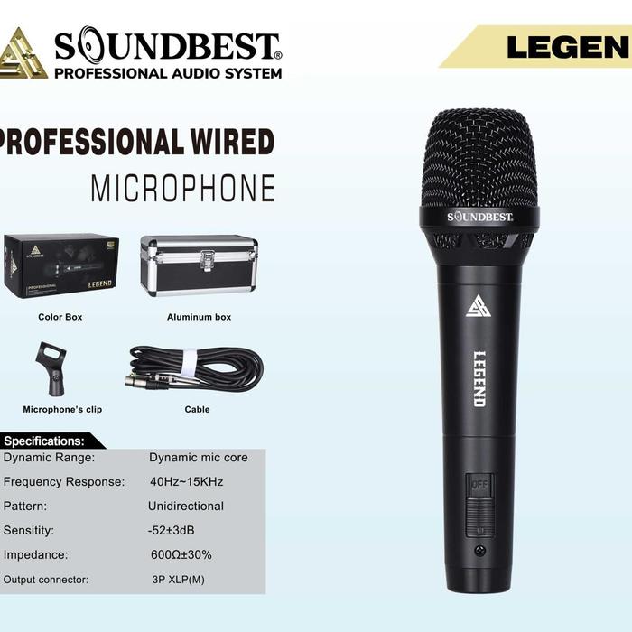 Jual MiC Kabel Soundbest legend Microphone - Hitam - Jakarta Barat ...