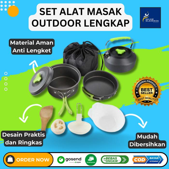Promo Set Alat Masak Outdoor Nesting Camping Nasting Cooking Aluminium ...
