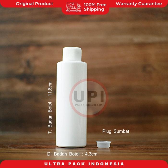 Jual BOTOL PET RF 150ML PUTIH & PLUG SUMBAT + TUTUP ULIR PLASTIK PUTIH ...