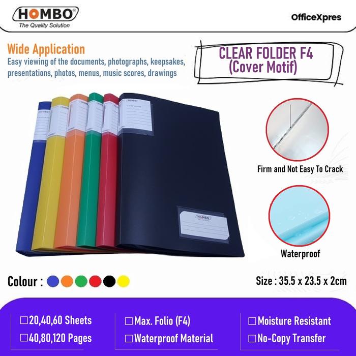 Jual Clear Holder Isi 20 , 40 , 60 poket / Map plastik F4 / Dokumen ...