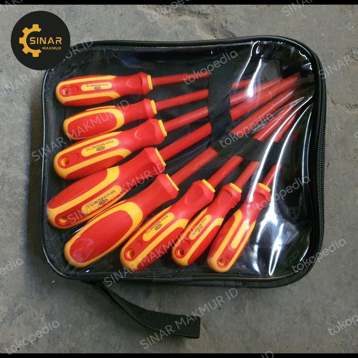 Jual OBENG LISTRIK 1000V 8PCS/SET SCREWDRIVER SANDS (3mm, 4mm, 5mm, 6mm ...