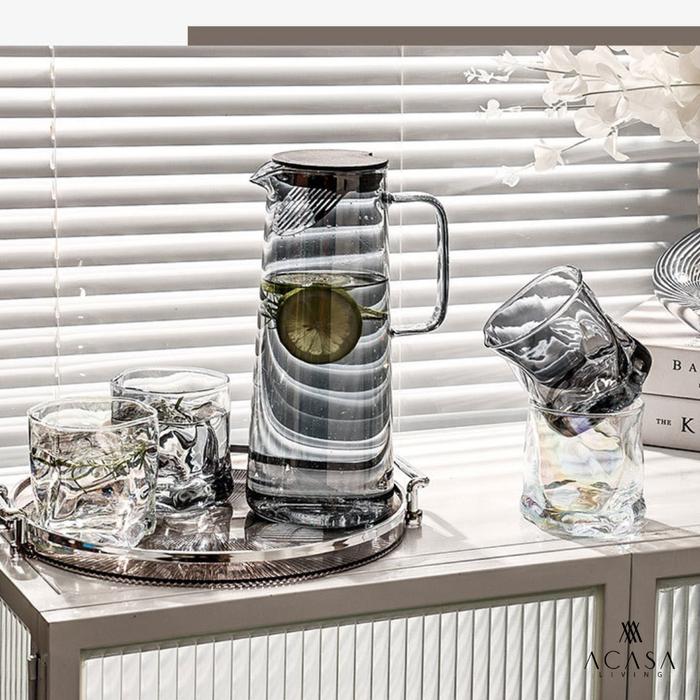 Jual JAV - Water Jug Pitcher Glass - Teko Gelas Kaca Mewah Gift Set ...
