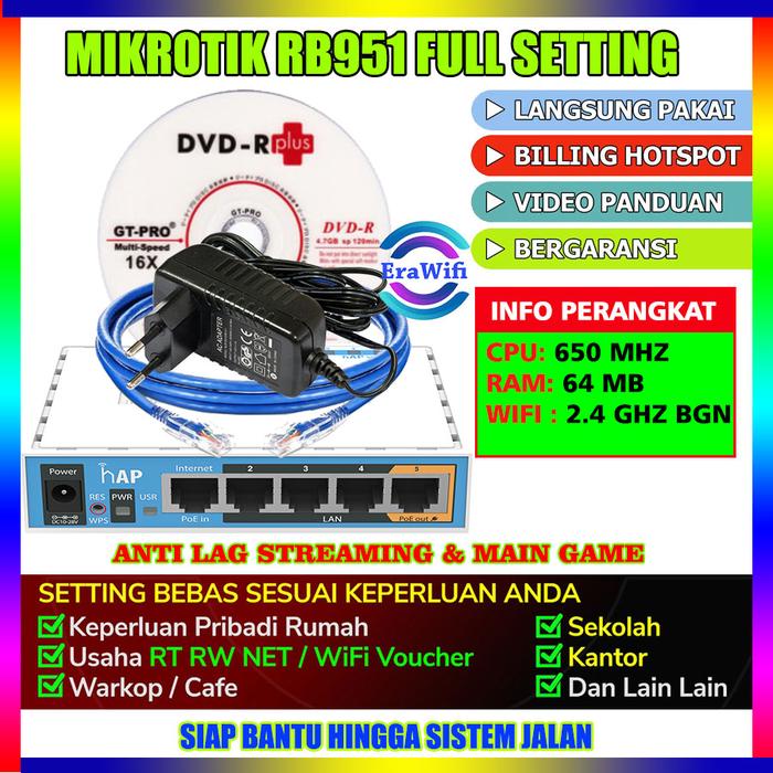 Jual Mikrotik Full Setting RB951Ui-2ND Siap Pakai Hotspot Voucher ...