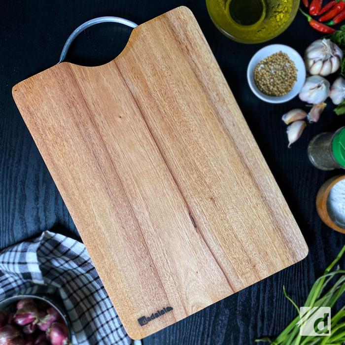 Jual DADALALA Talenan Kayu Ukuran 34x24 Cm Pegangan Alumunium Kayu ...