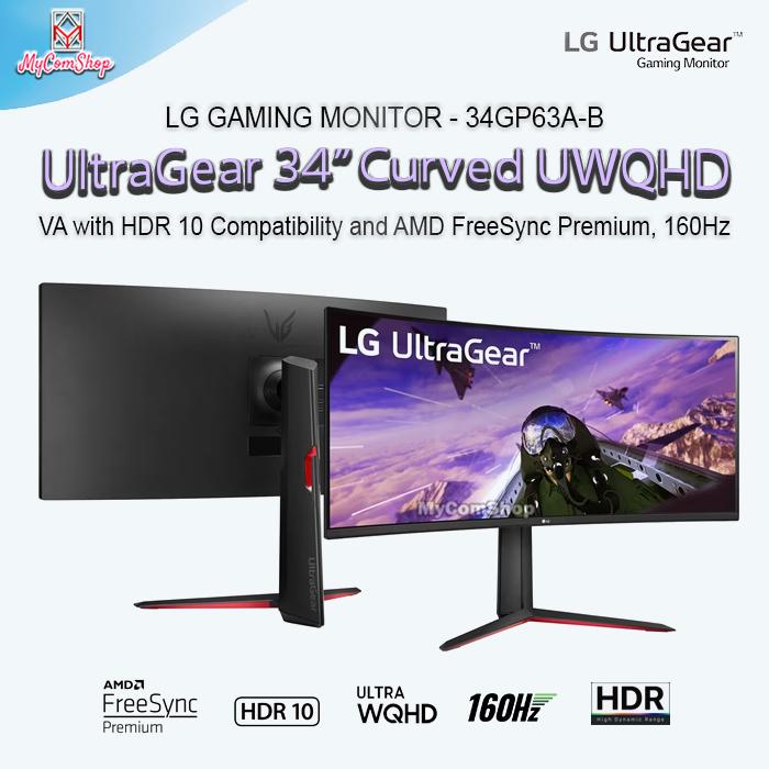 Jual LG ULTRAGEAR CURVED GAMING MONITOR 34" UWQHD HDR 10 160HZ 34GP63A ...