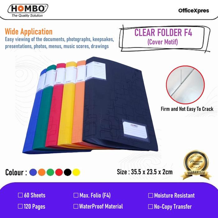 Jual Clear Holder Isi 20 , 40 , 60 poket / Map plastik F4 / Dokumen ...