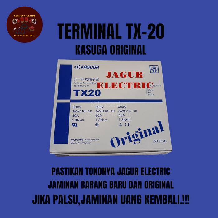 Jual TX20/TX-20 Terminal Block Kasuga Original isi 60 pcs - Jakarta ...