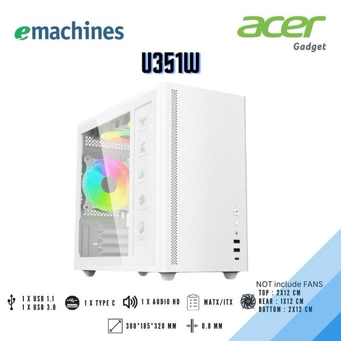 Jual Acer U351 Itx M-atx Casing Case Komputer - Black / White Di Seller ...