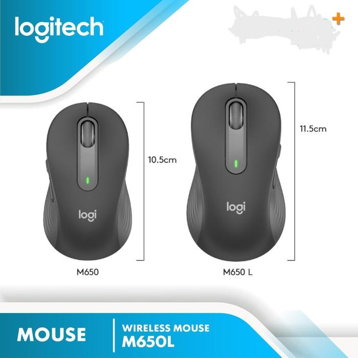 Jual Logitech Signature M650L / M 650 L Wireless Mouse - Hitam [114405 ...
