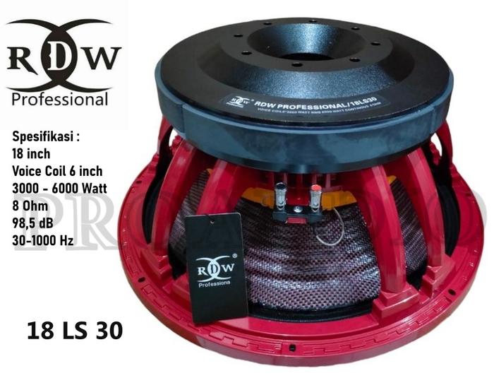 Jual Speaker Komponen RDW 18 LS 30 / 18 LS30 / 18LS30 - 18 inch Carbon ...